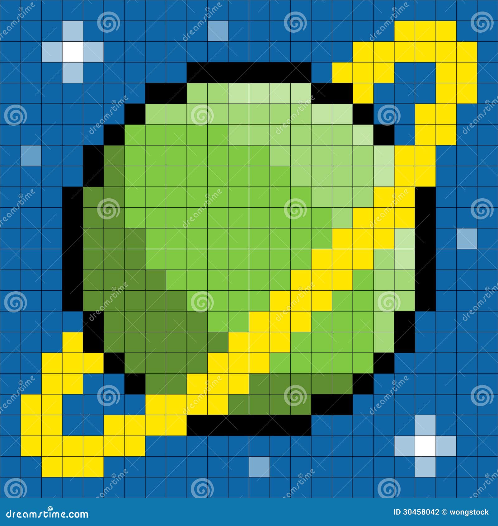 Planeta De 8 Bits Del Pixel Ilustración del Vector - Ilustración de ...