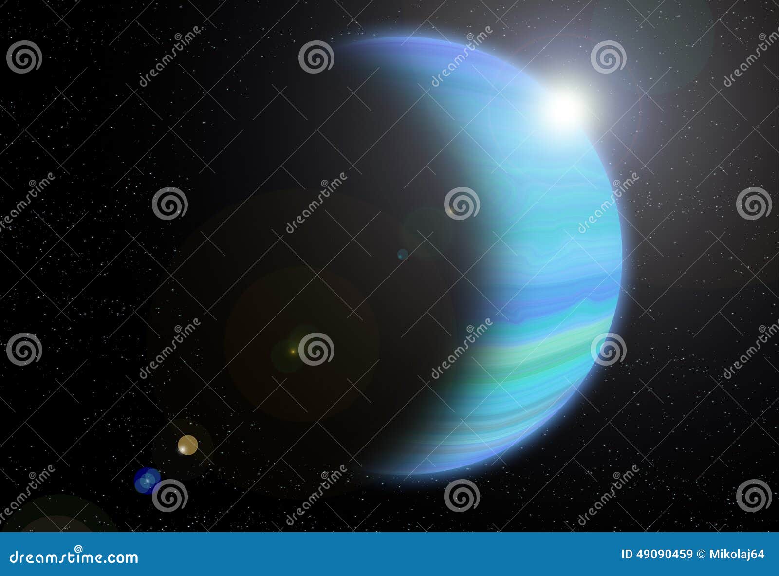 Planeta de Netuno ilustração stock. Ilustração de sistema - 49090459