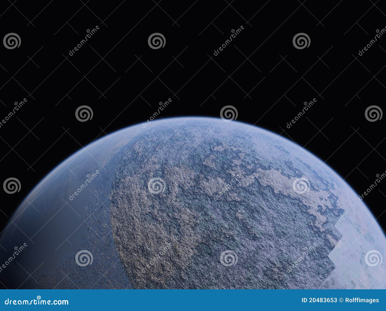 Planeta e lua pequena ilustração stock. Ilustração de estrela - 20483653