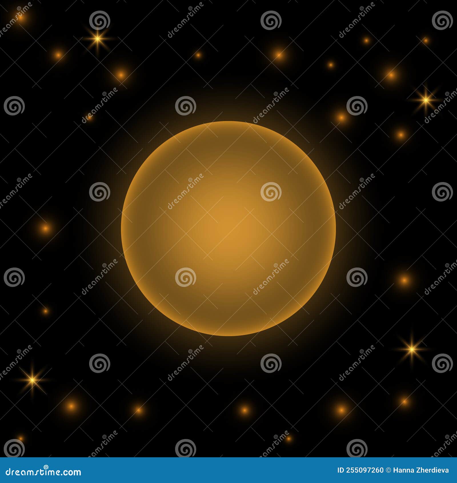 Planeta eclipse solar. stock de ilustración. Ilustración de brillo ...