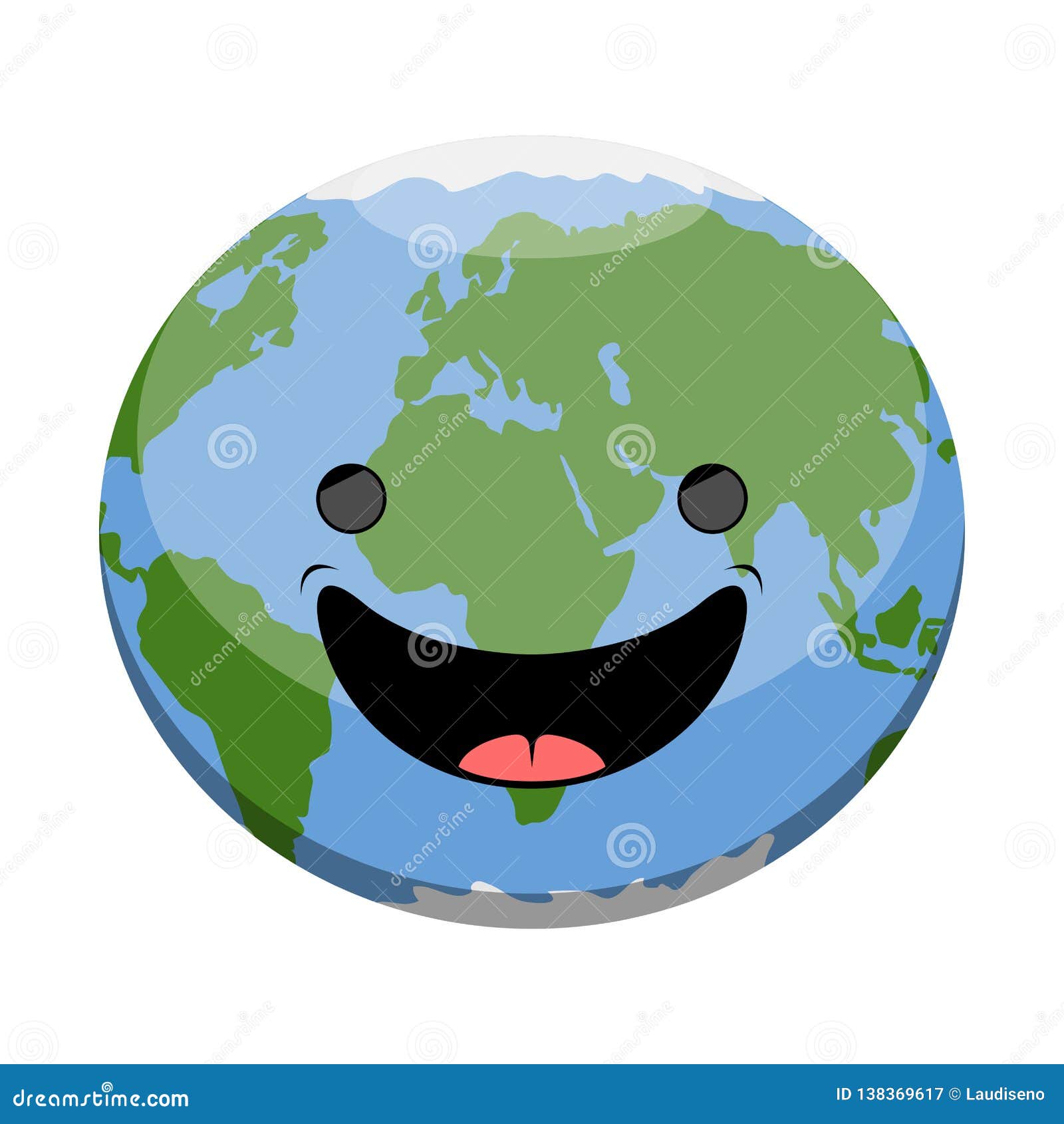 Planeta feliz da terra ilustração do vetor. Ilustração de proteja ...