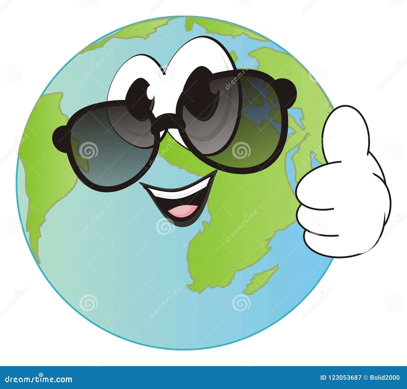 Planeta Feliz En Gafas De Sol Stock de ilustración - Ilustración de ...