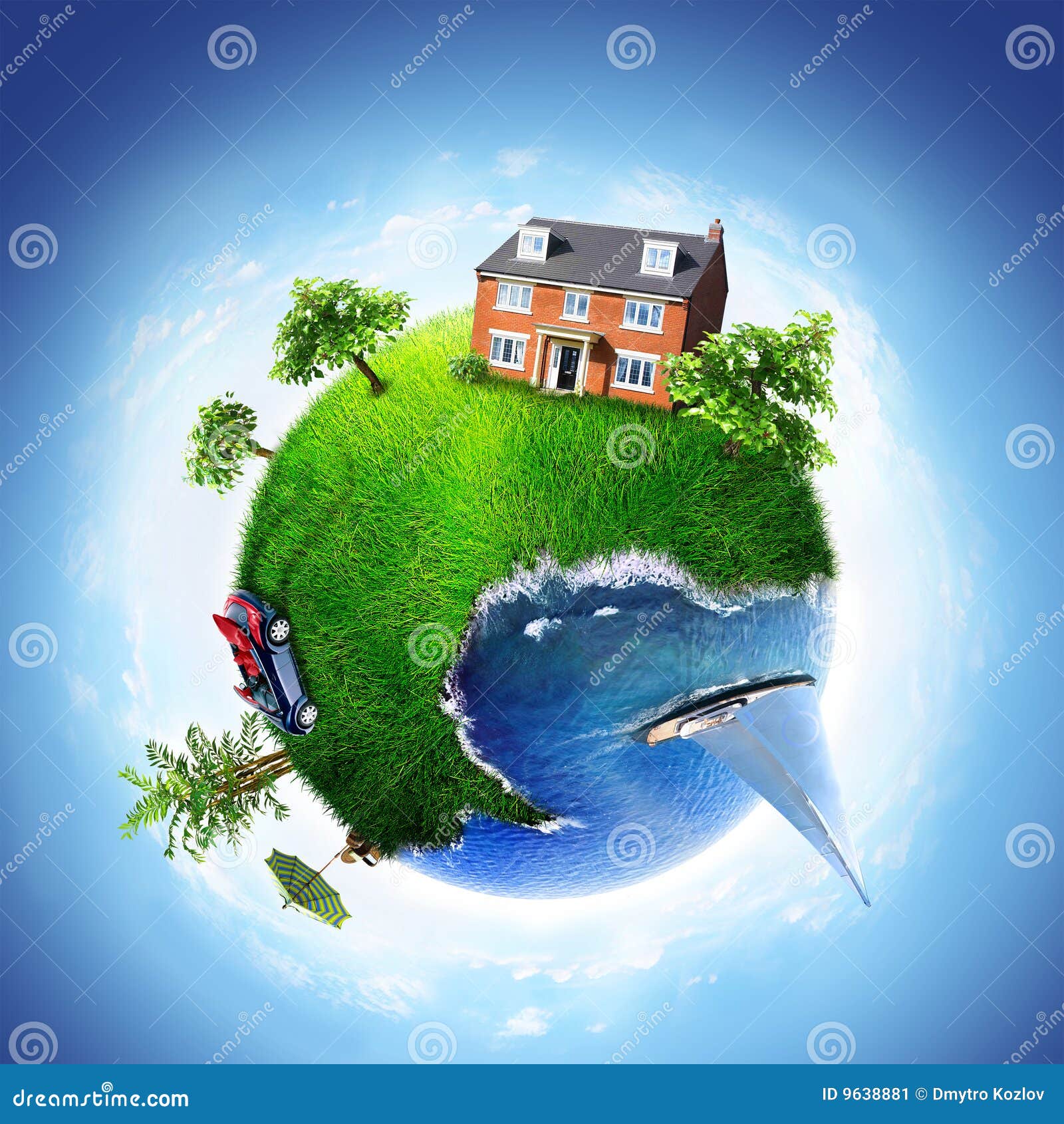 Planeta ideal imagen de archivo. Imagen de planeta, sueño - 9638881