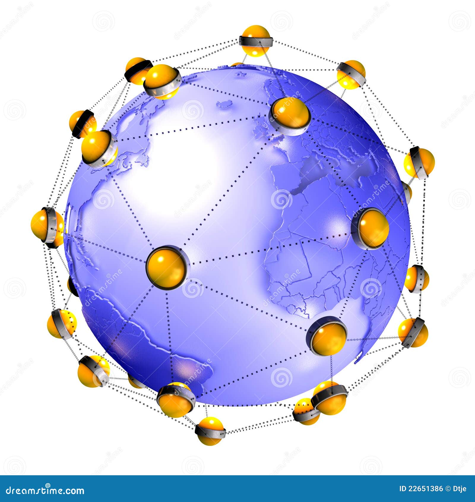 Planeta Interconectado De La Tierra Stock de ilustración - Ilustración ...