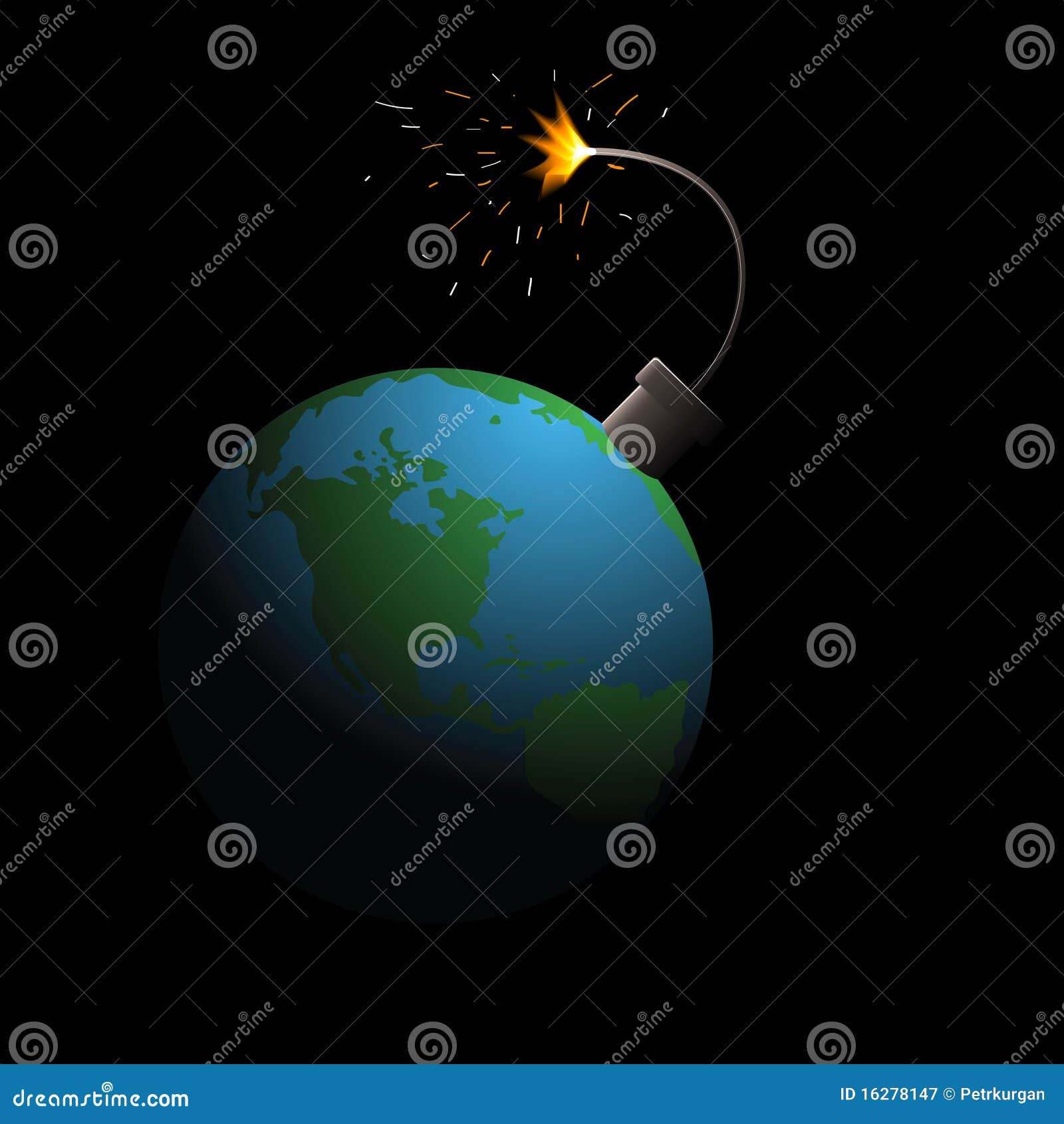 Planeta no perigo ilustração do vetor. Ilustração de incêndio - 16278147