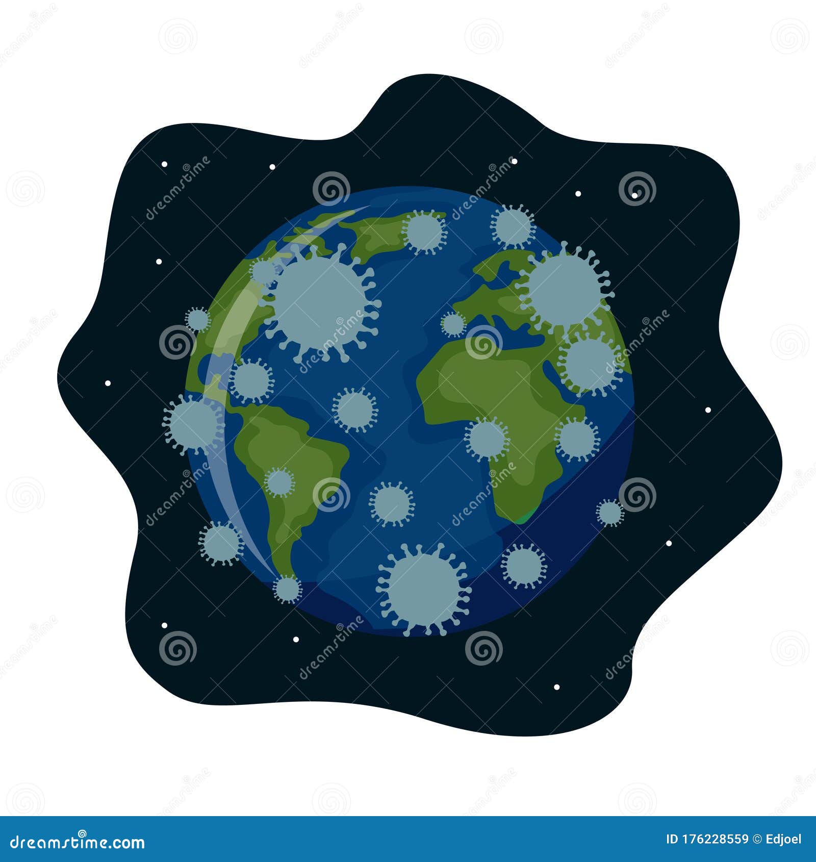 Planeta Tierra Infectado Con El Coronavirus Covid19 Ilustración del ...