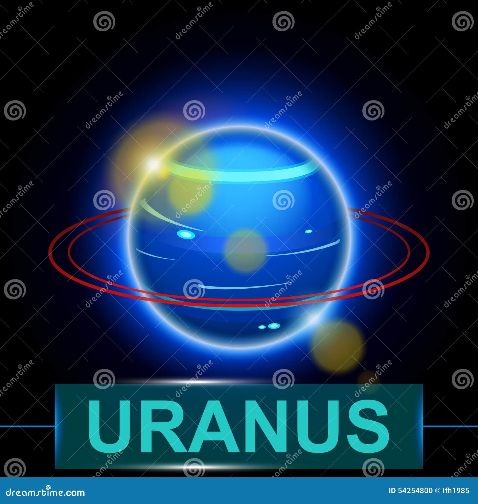 Planeta Uranus stock de ilustración. Ilustración de mundo - 54254800