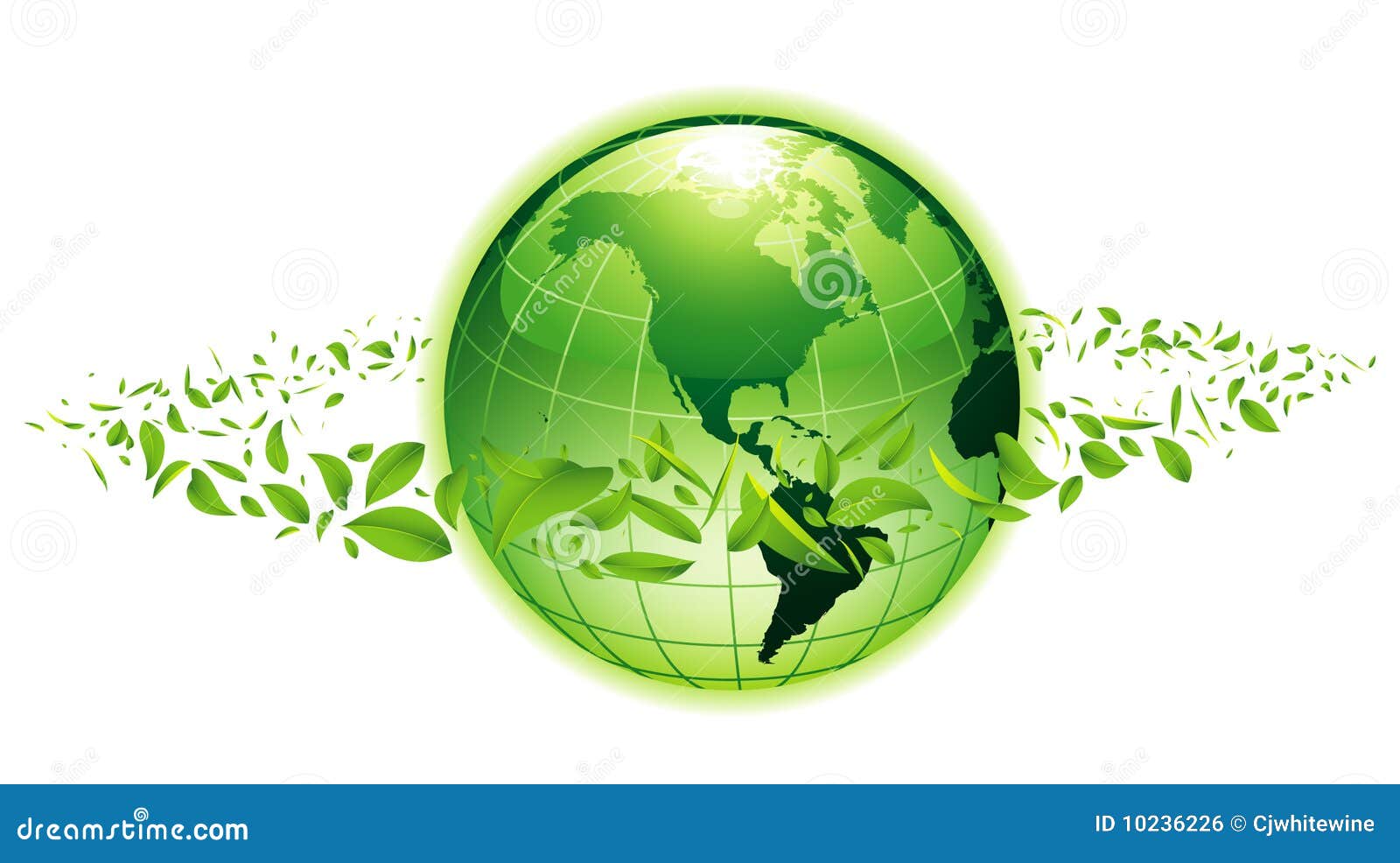 Planeta verde ilustração do vetor. Ilustração de branco - 10236226