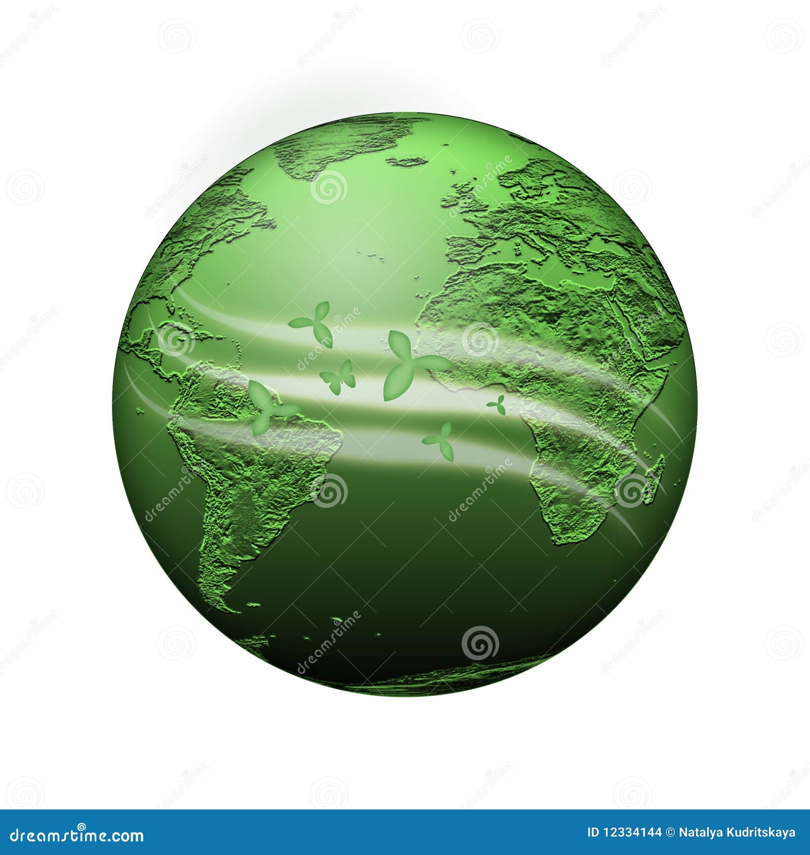 Planeta verde stock de ilustración. Ilustración de globo - 12334144