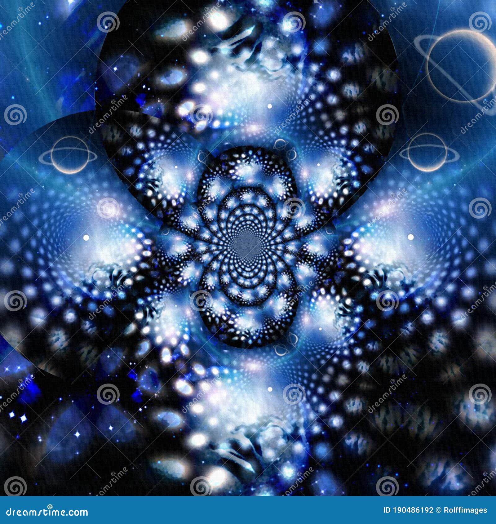 Planetary fractal stock illustration. Illustration of mirrored - 190486192