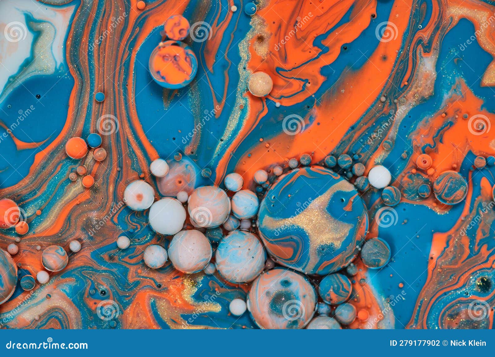 Planetary Globes in Abstract Galactic Painting Background Asset Stock ...