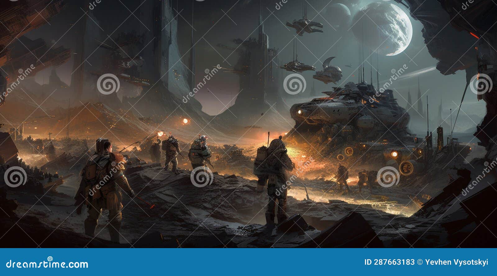 Planetary Liberation this Painting Depicts Brave Heroe_001 Stock ...