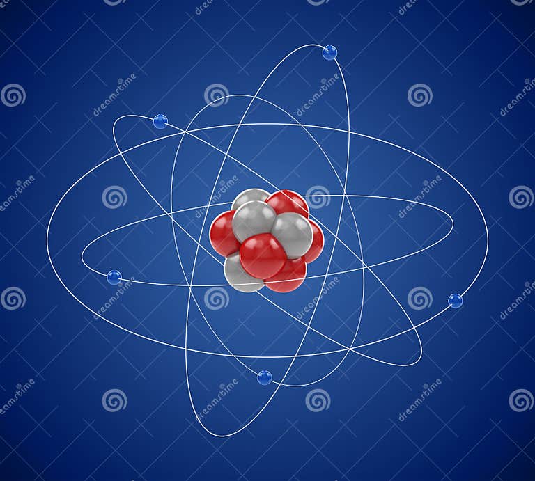 Planetary model of atom stock illustration. Illustration of model ...