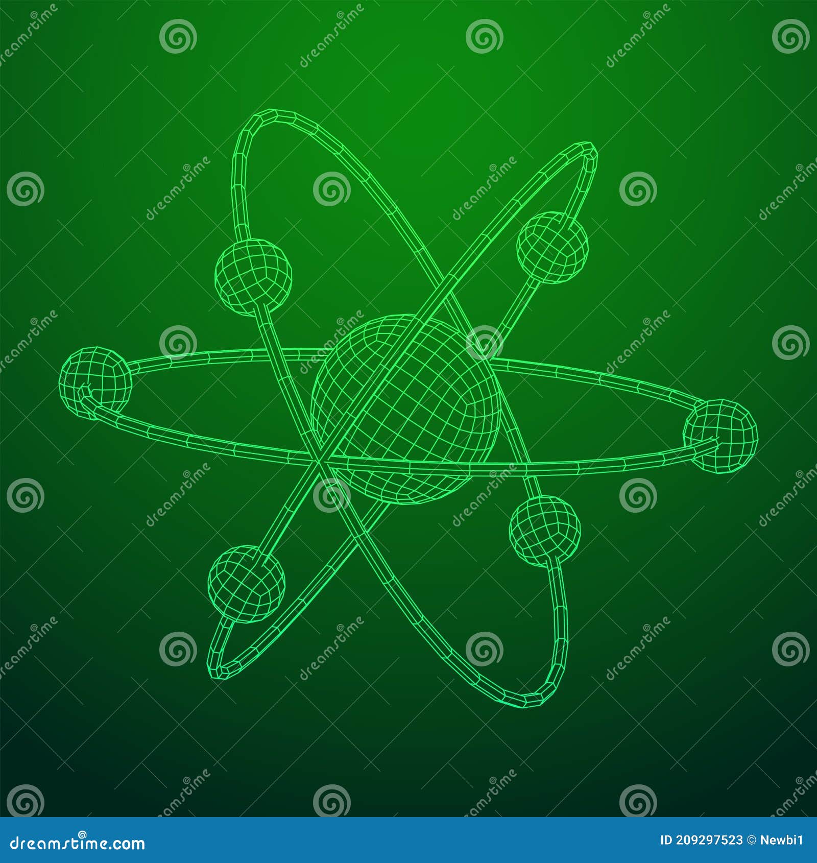 Planetary Model of Atom with Nucleus and Electrons Stock Vector ...