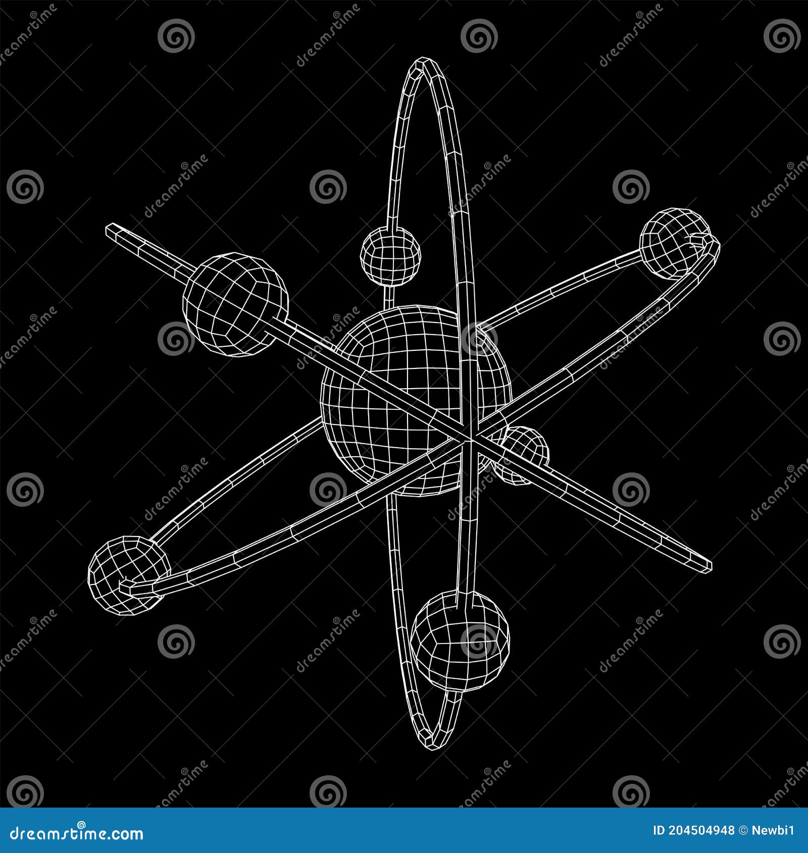 Planetary Model of Atom with Nucleus and Electrons Stock Vector ...