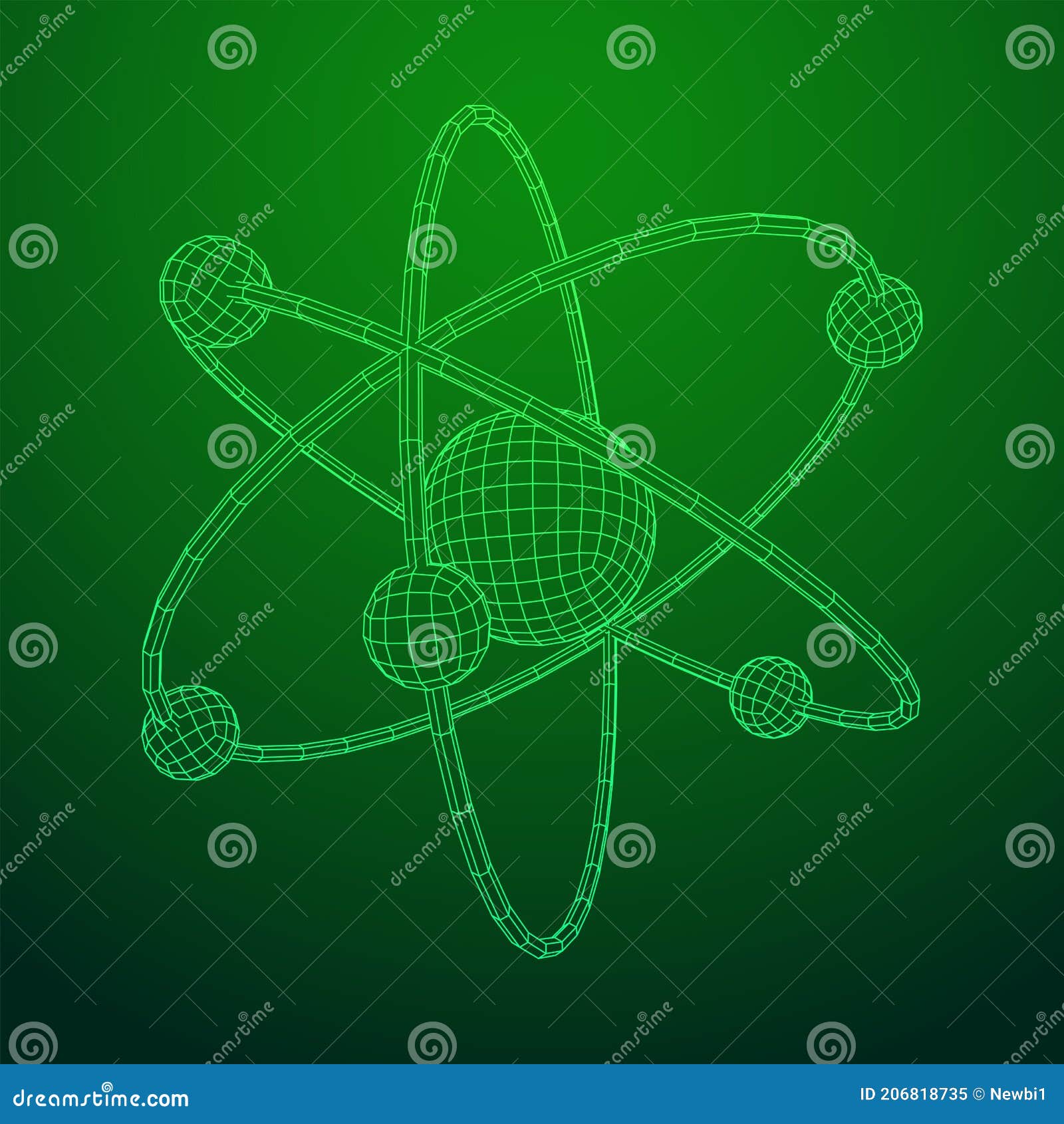 Planetary Model of Atom with Nucleus and Electrons Stock Vector ...