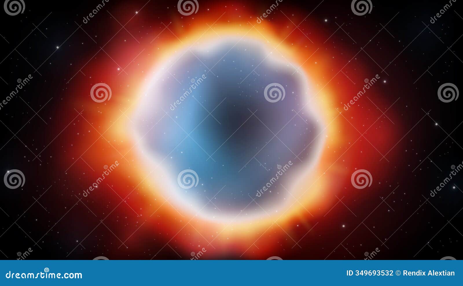 Planetary Nebula In Space. Cloud Of Ionized Gas, Collapse Of Star ...