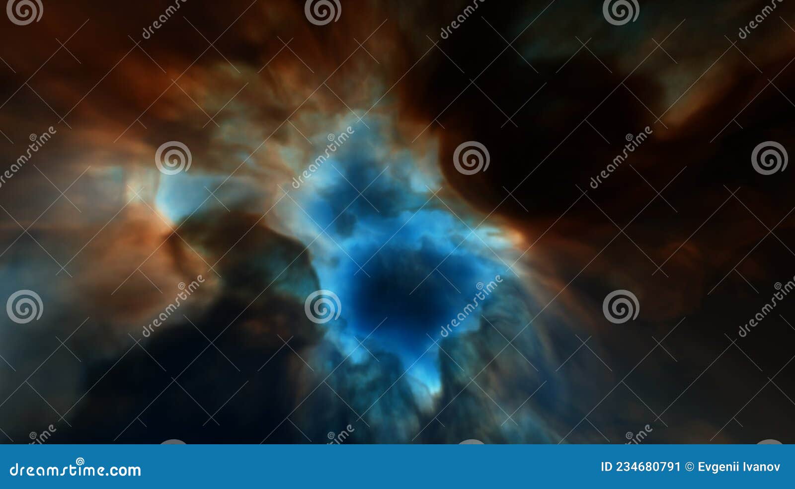 Planetary Nebula In Space. Cloud Of Ionized Gas, Collapse Of Star ...