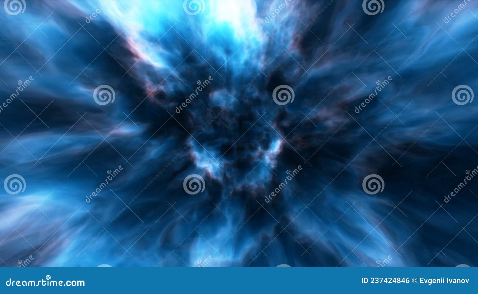 Planetary Nebula in Space. Cloud of Ionized Gas, Collapse of Star ...