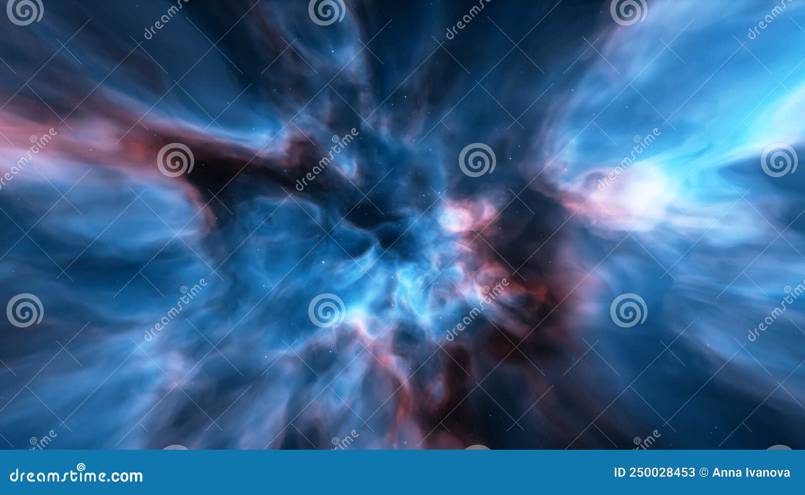 Planetary Nebula In Space. Cloud Of Ionized Gas, Collapse Of Star ...