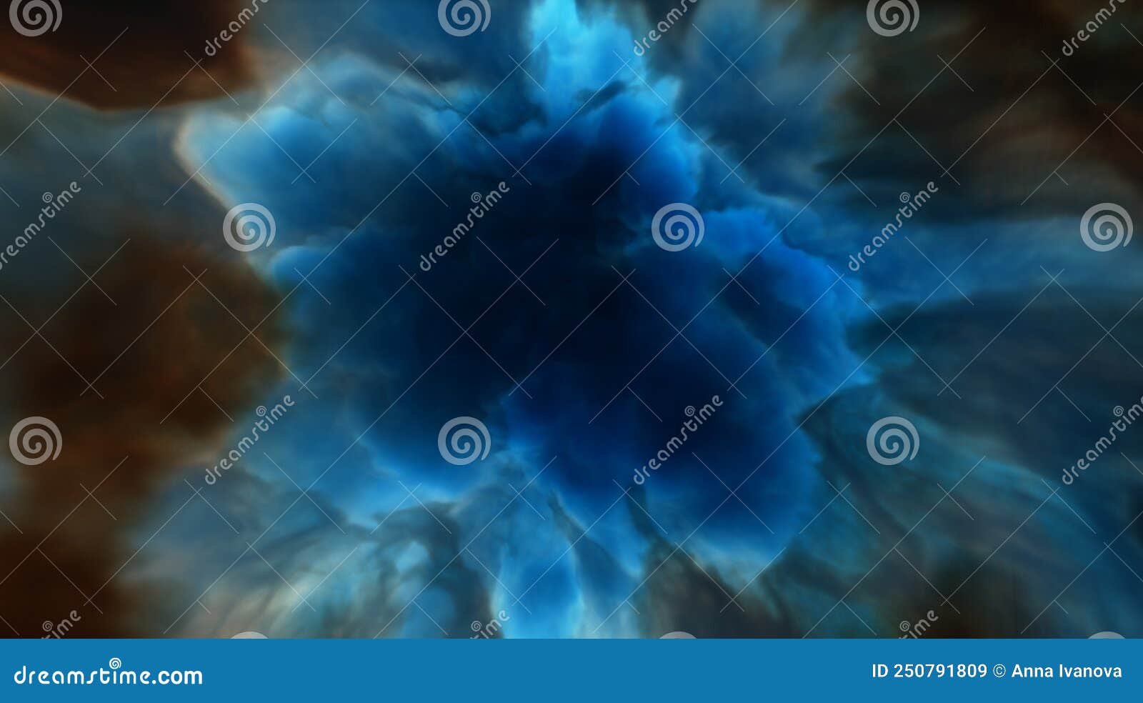 Planetary Nebula in Space. Cloud of Ionized Gas, Collapse of Star ...