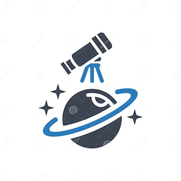 Planetary Observation Icon stock illustration. Illustration of space ...