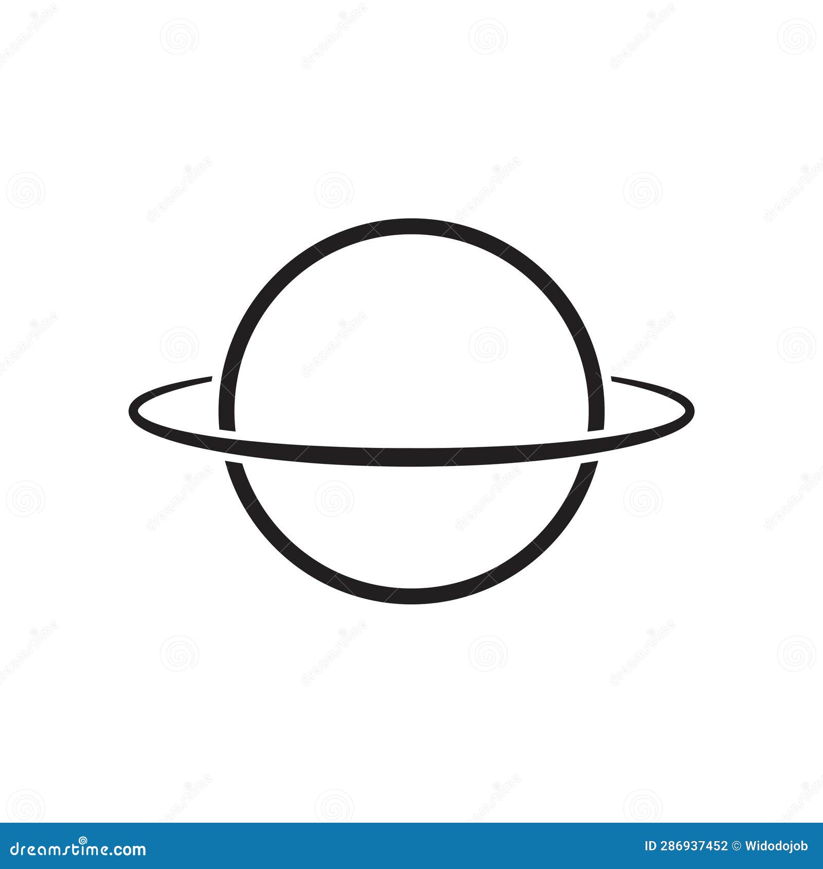 Planetary Rings Icon Logo Design Vector Isolated on White Background ...
