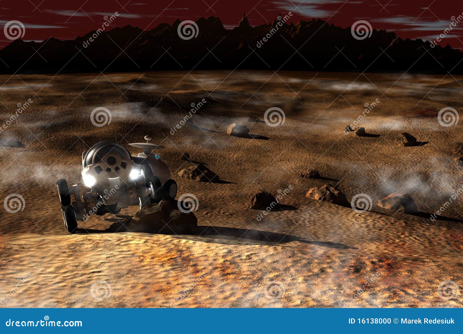 Planetary rover stock illustration. Illustration of exploration - 16138000