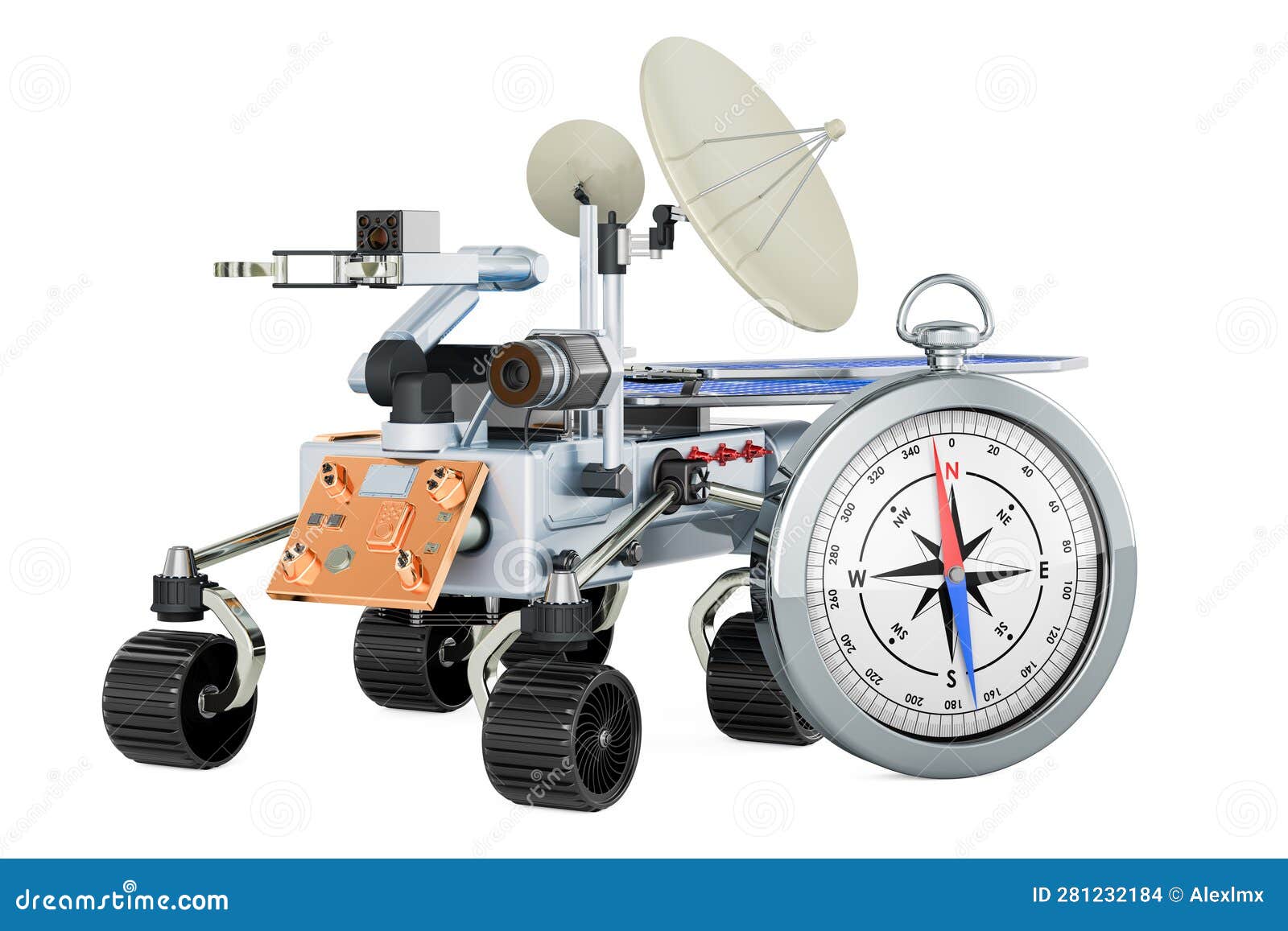 Planetary Rover Inside Cardboard Box, Delivery Concept, 3D Rendering ...
