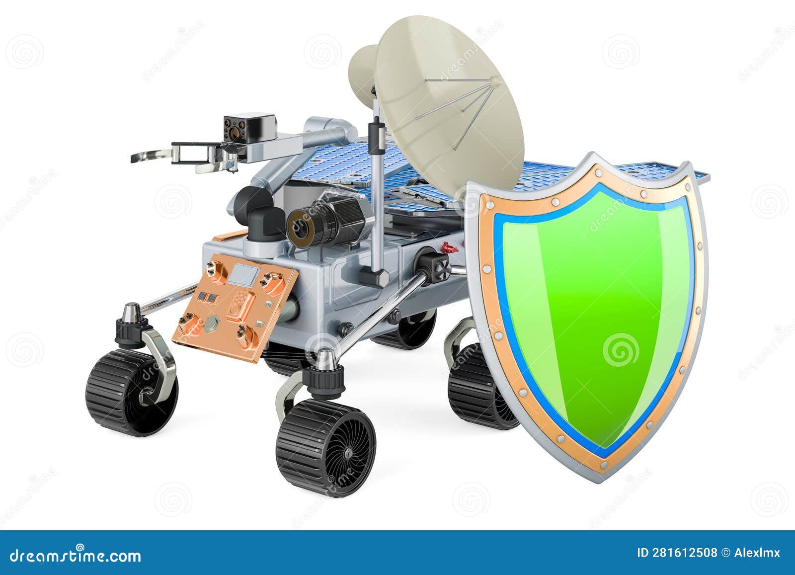 Planetary Rover Inside Cardboard Box, Delivery Concept, 3D Rendering ...