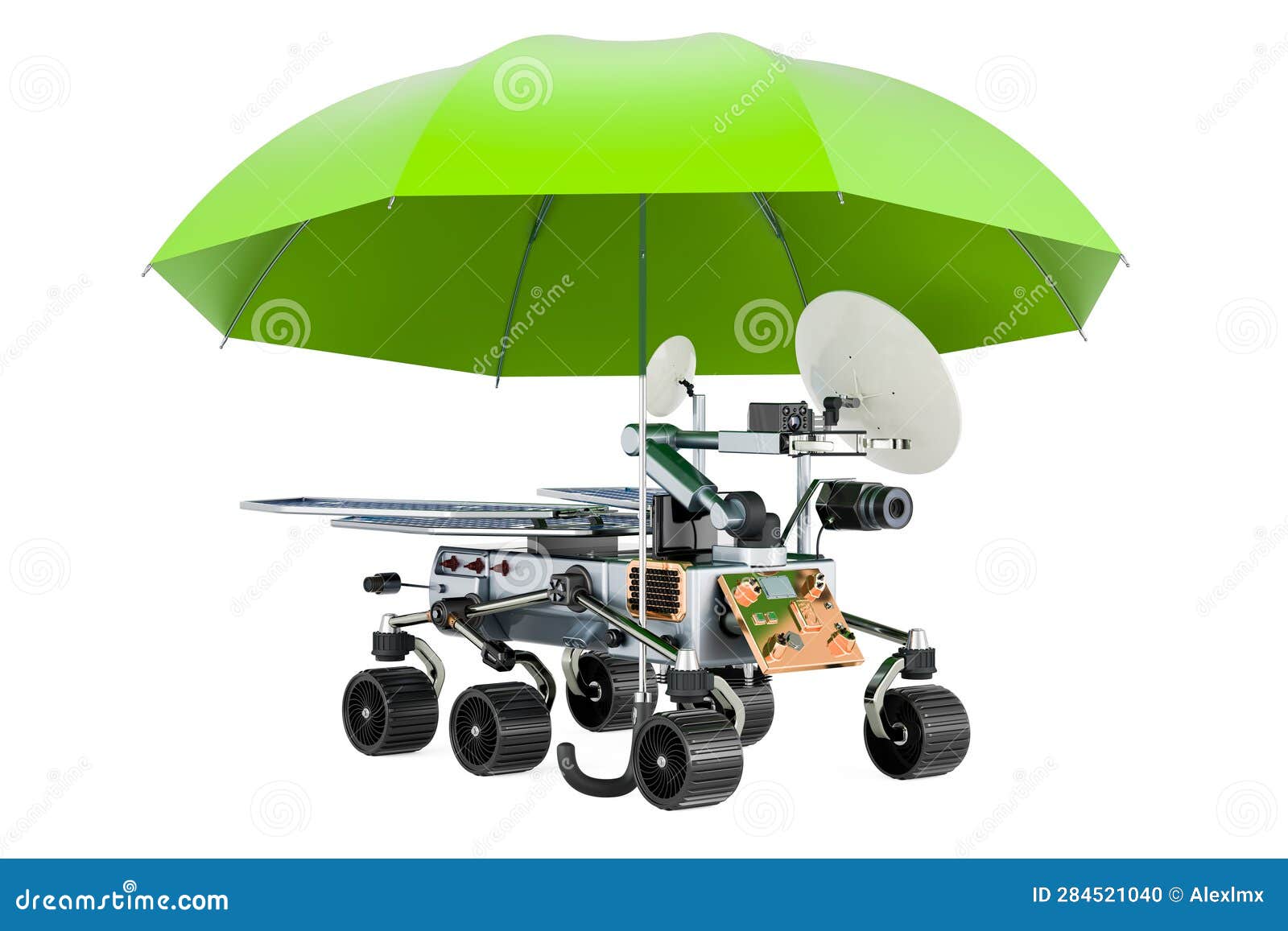 Planetary Rover Inside Cardboard Box, Delivery Concept, 3D Rendering ...