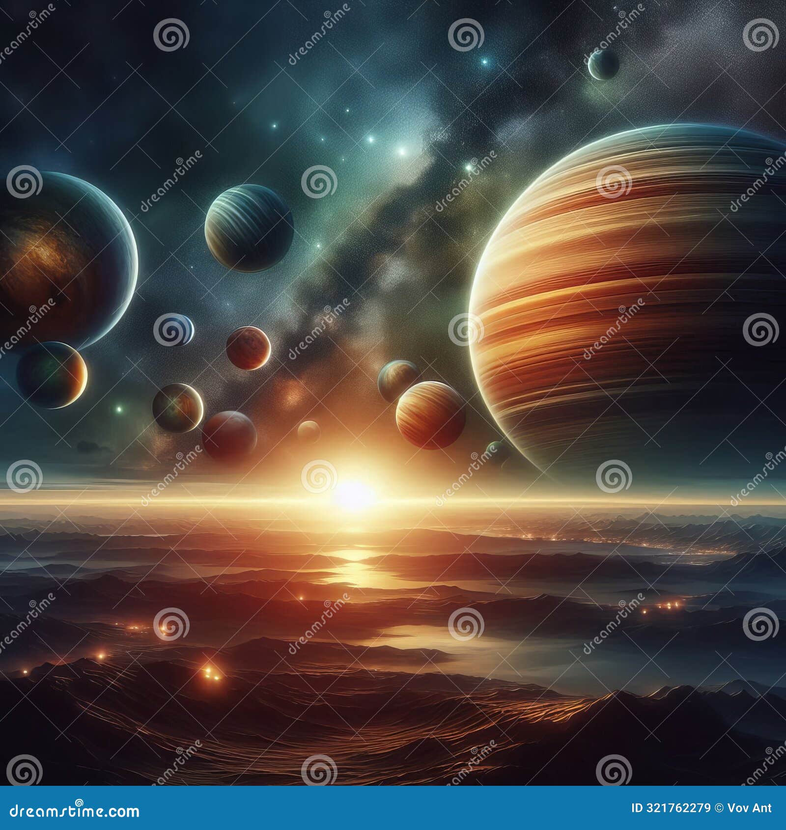 Planetary Space Space Occupied By Planets And Their Satellite Royalty ...