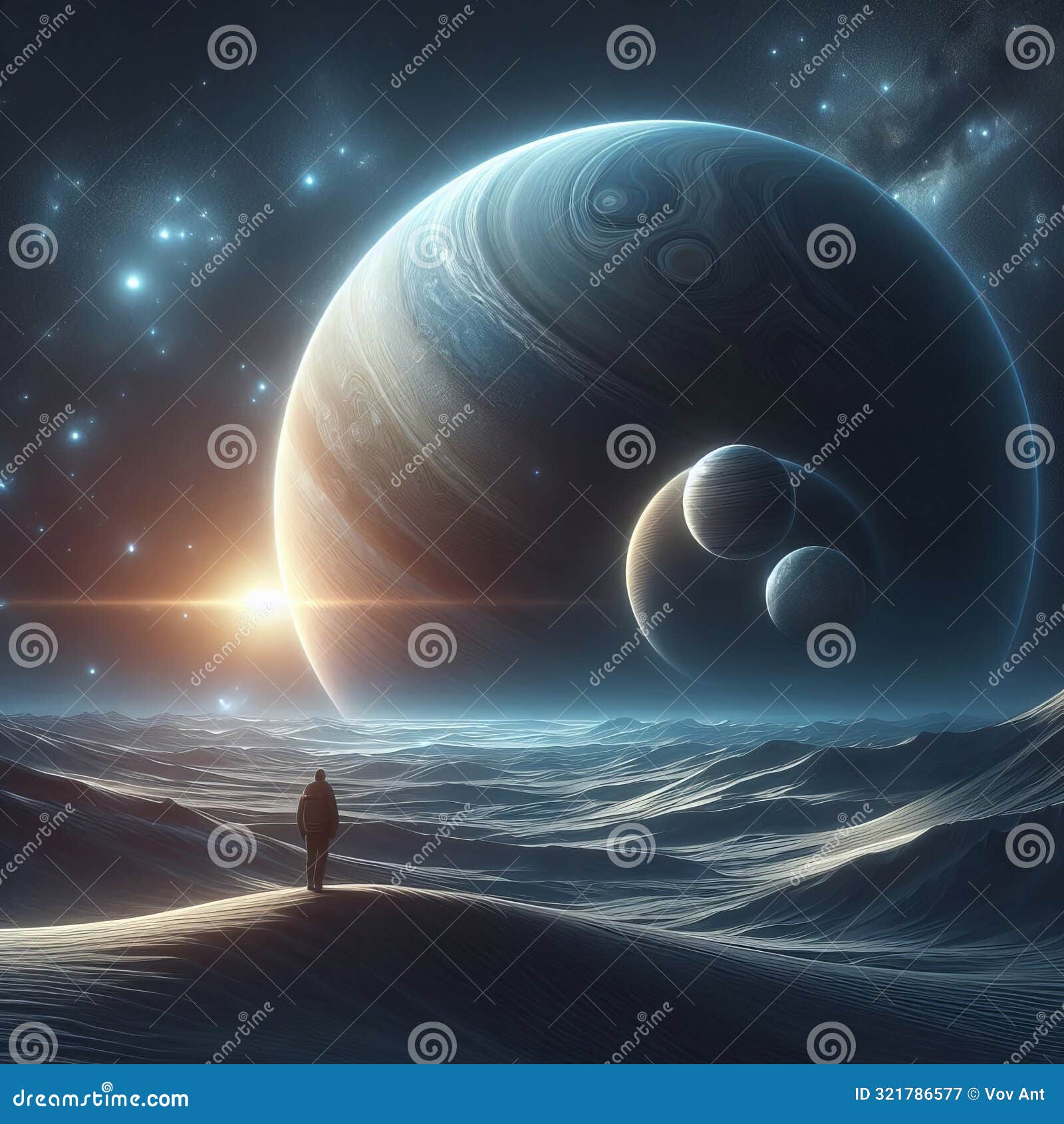 Planetary Space Space Occupied by Planets and Their Satellite Stock ...