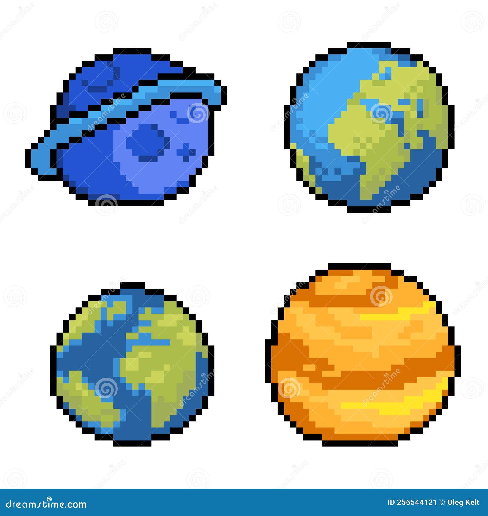 Planetas Píxel Art 80 Estilo Set 8 Bits. Objetos Del Sistema Solar ... Planetas Píxel Art 80 Estilo Set 8 Bits. Objetos Del Sistema Solar ...