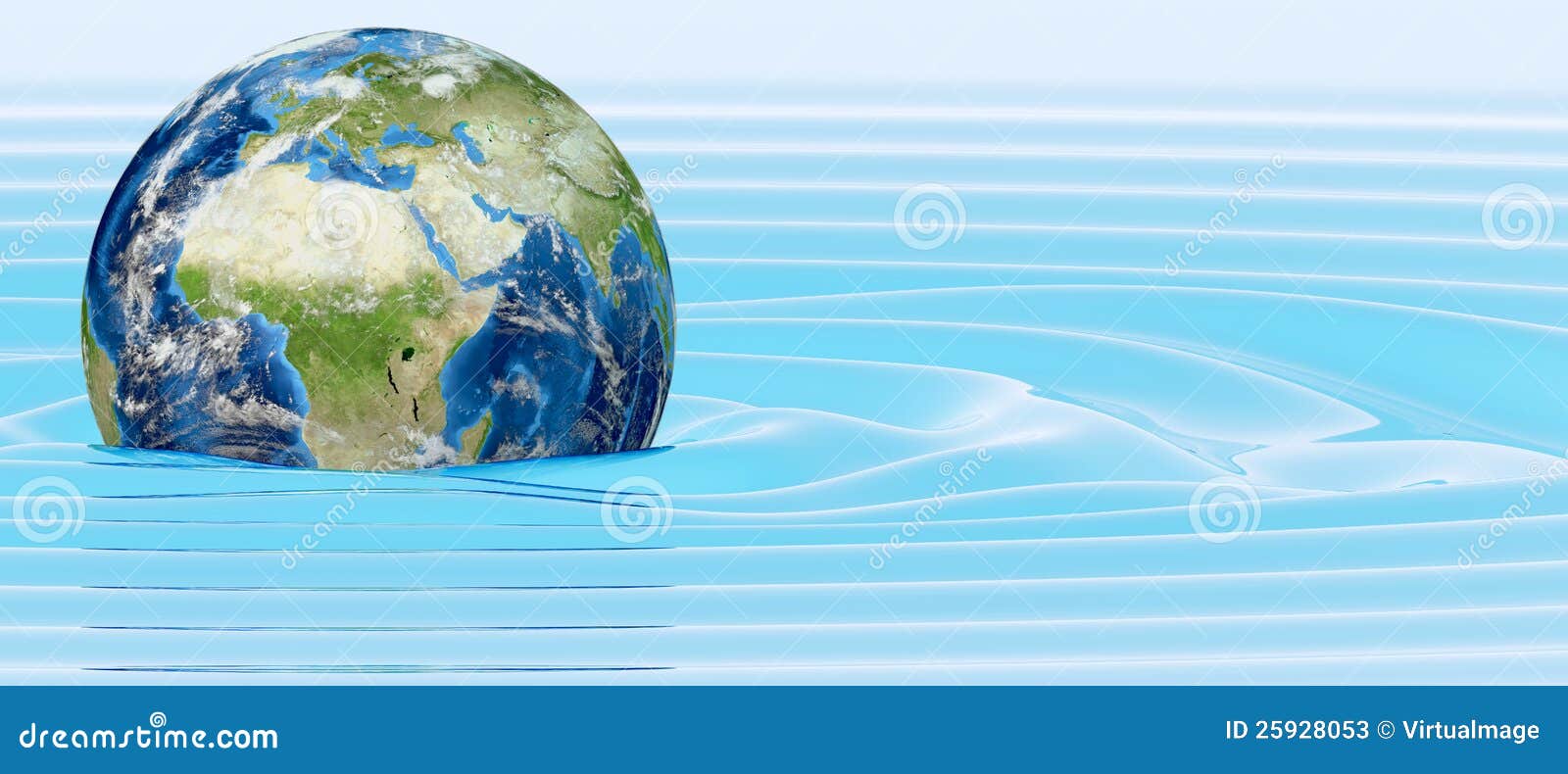 Planeten-Erde im Wasser stock abbildung. Illustration von sauber - 25928053
