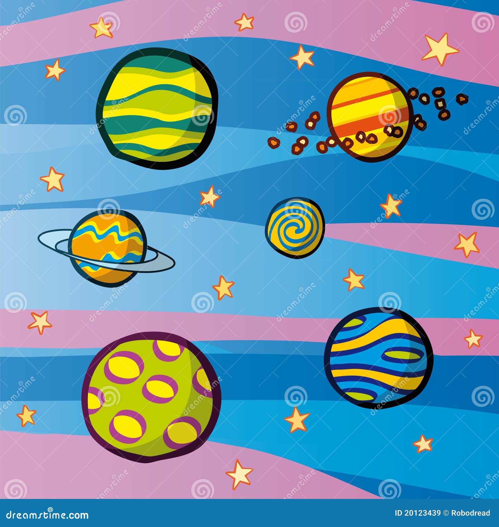 Planets stock vector. Illustration of discover, cartoon - 20123439
