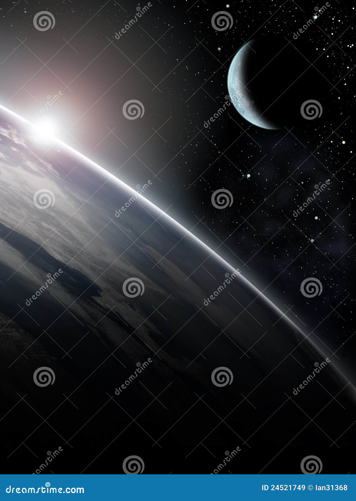Planets stock image. Image of science, crescent, backgrounds - 24521749