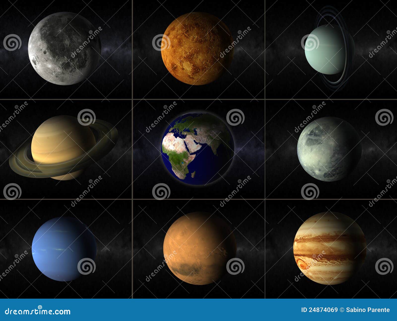 Planets collage stock illustration. Illustration of mars - 24874069