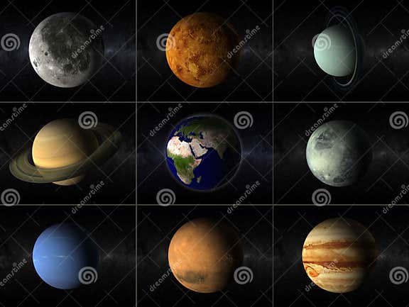 Planets collage stock illustration. Illustration of mars - 24874069
