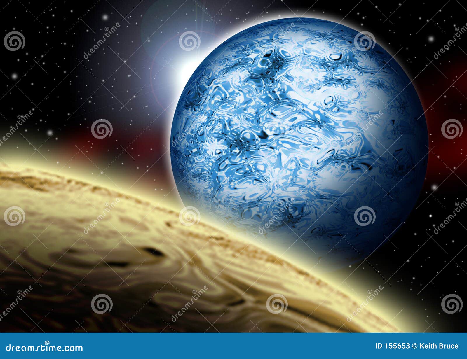 Planets Collide stock illustration. Illustration of earth - 155653