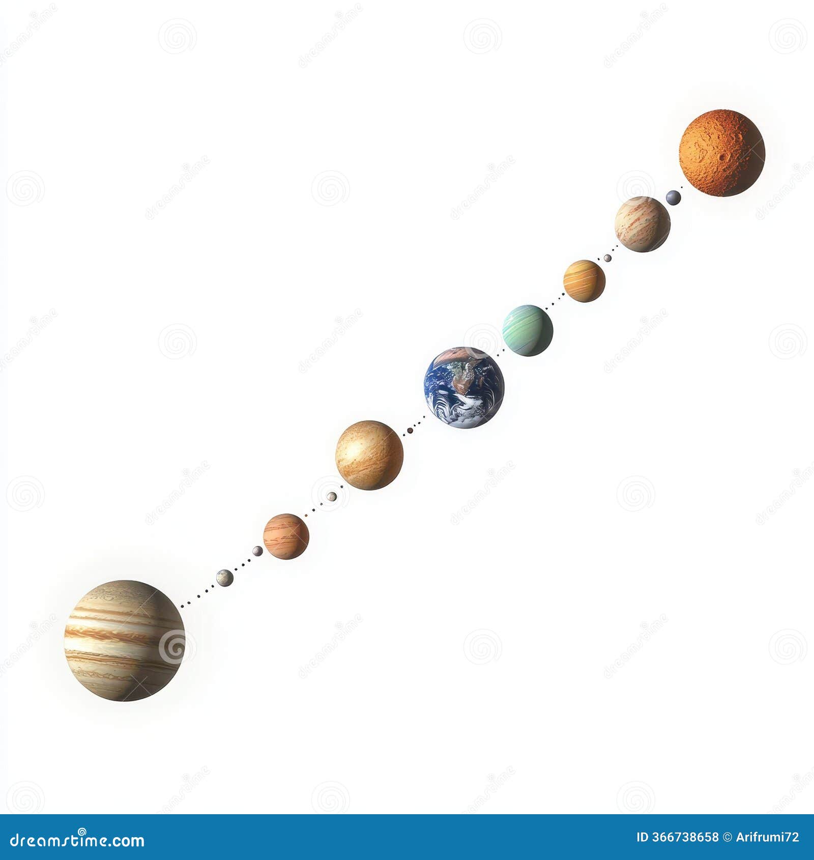 Planets In Diagonal Alignment Solar System Model Space Exploration ...