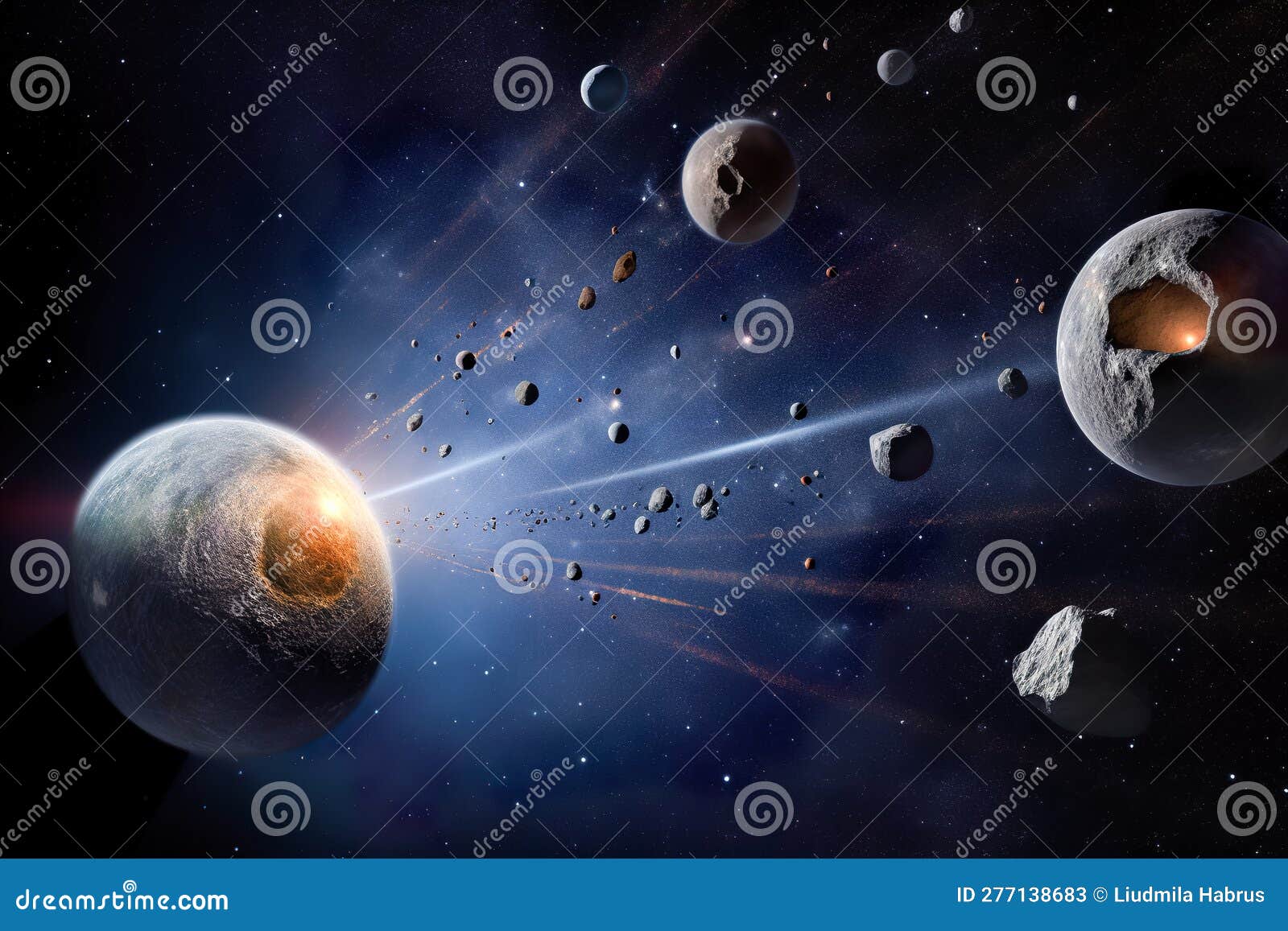 Planets and Galaxy, Science Fiction Wallpaper. Beauty of Deep Space ...