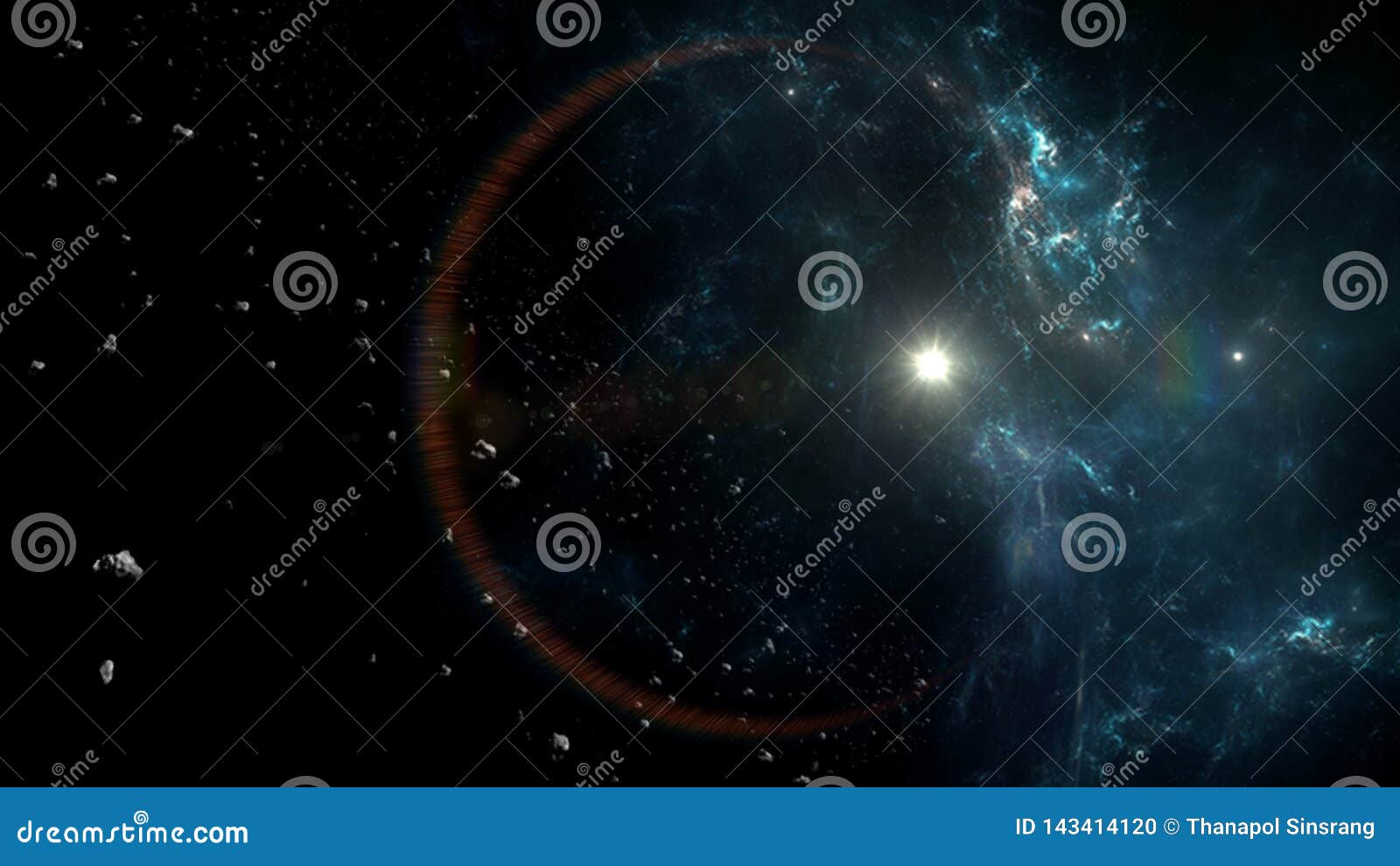Planets and Galaxy. Science Fiction Wallpaper. Stock Photo - Image of ...