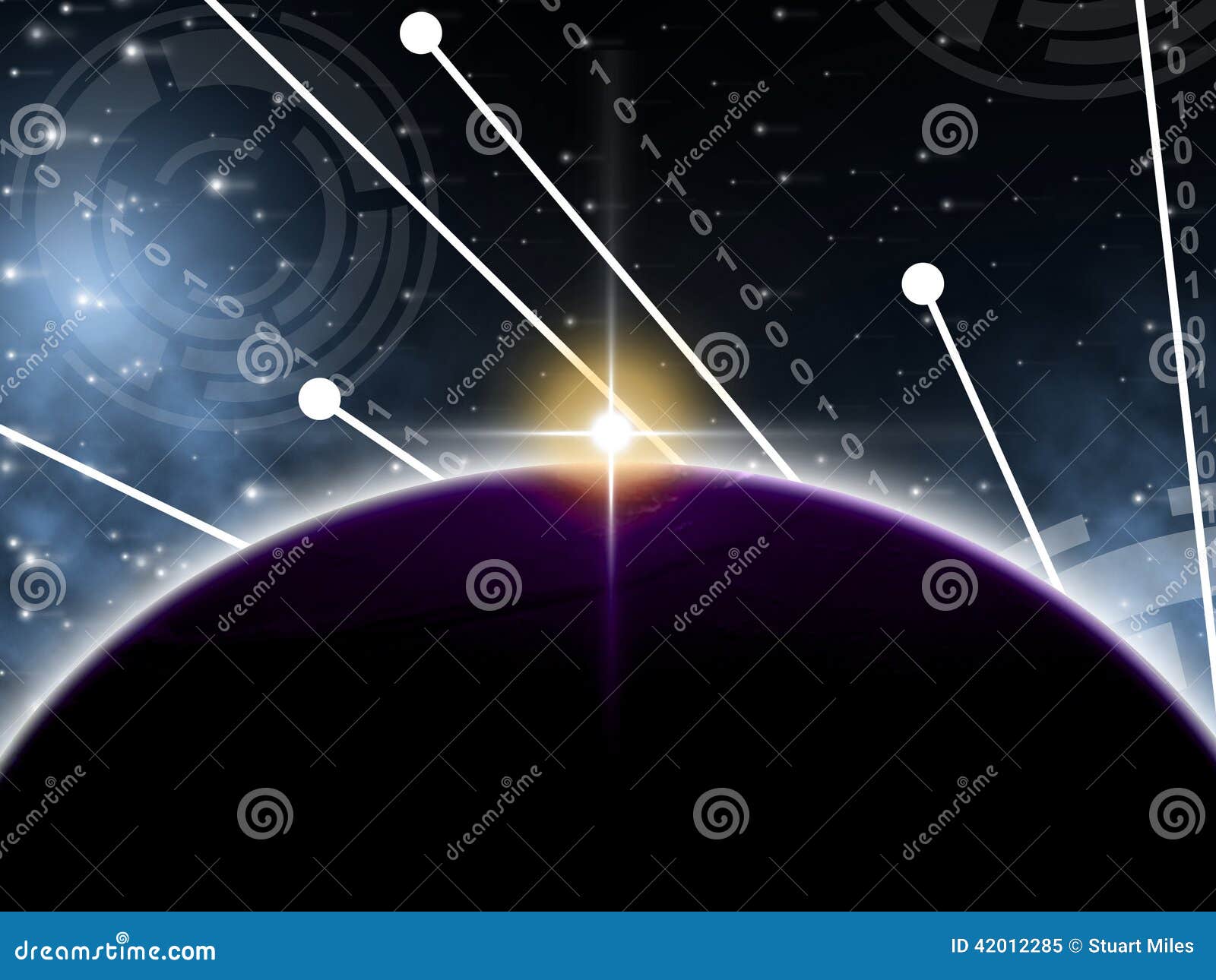 Planets Global Represents Solar System and Globalization Stock ...