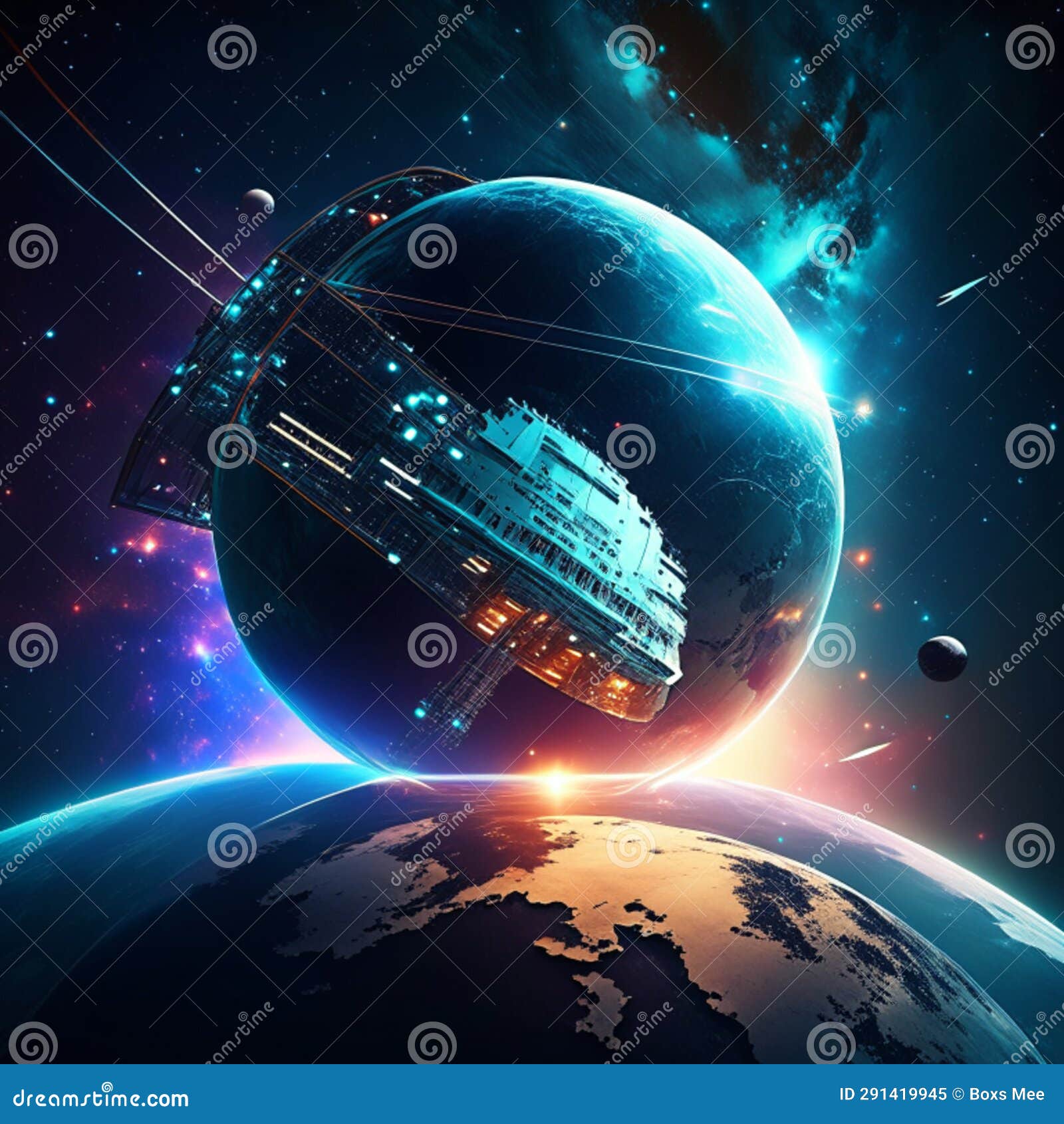 Planets in Outer Space. Astronomy and Science Fiction Stock ...