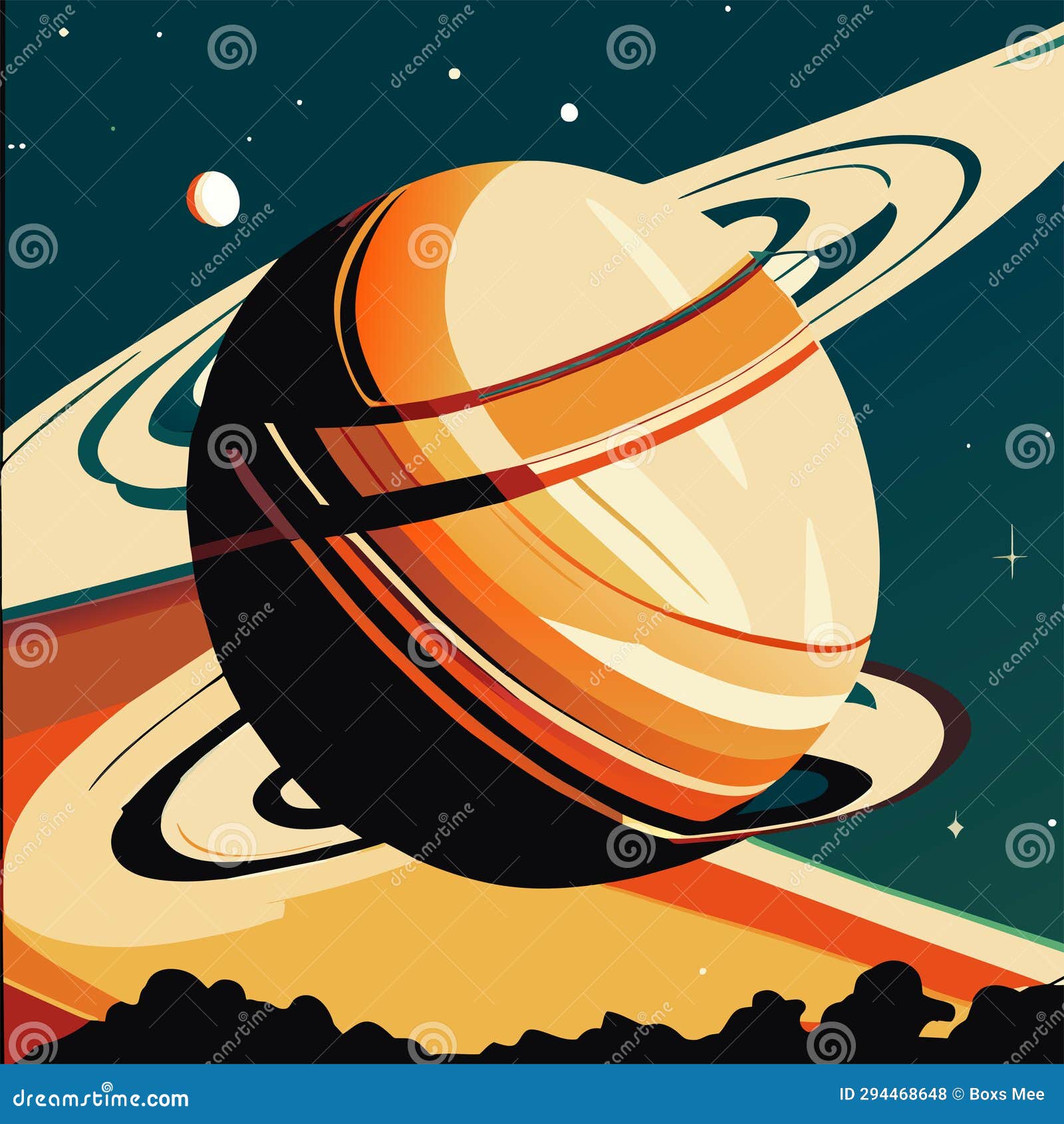Planets in Outer Space. Planets in the Universe Stock Vector ...