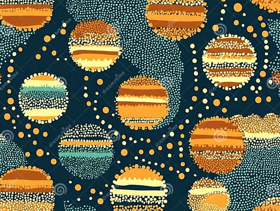 Planets Pattern Print Textile Stock Image - Image of modern, mystical ...