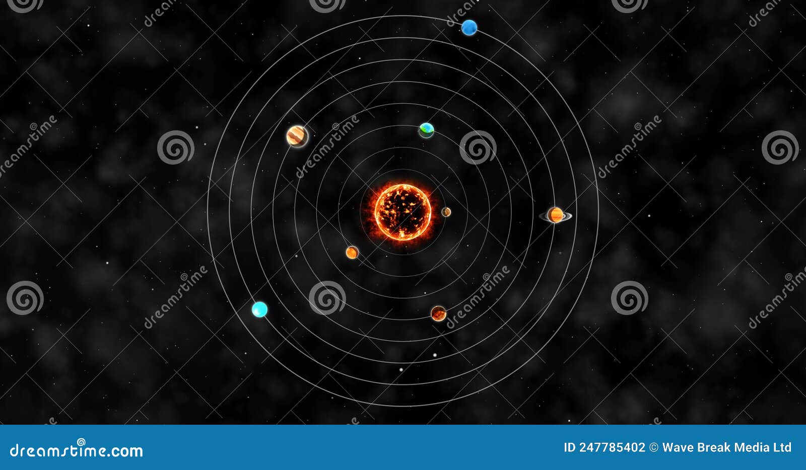 Planets Revolving Around The Sun Royalty-Free Stock Image ...