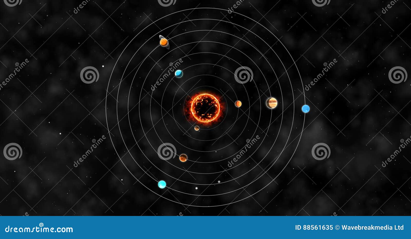 Planets Revolving Around the Sun Stock Video - Video of 1080p ...
