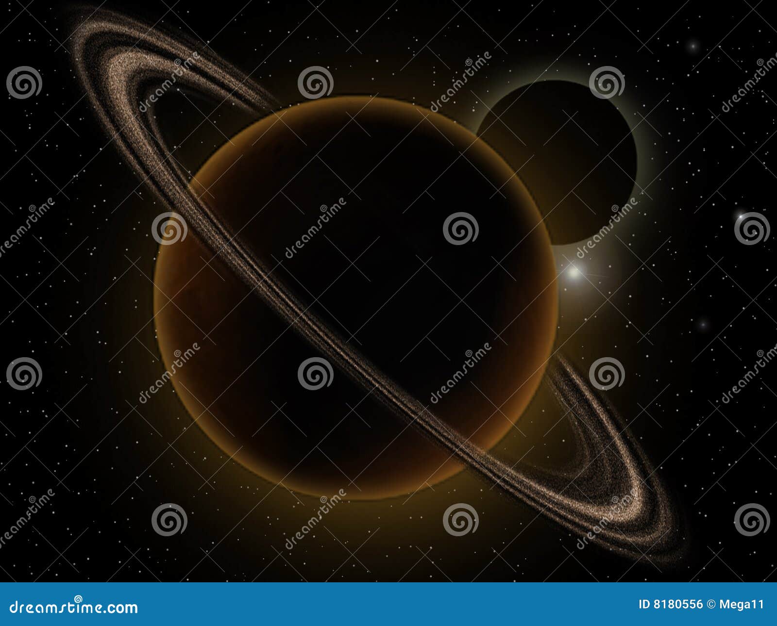 Planets and ring stock illustration. Illustration of abstract - 8180556
